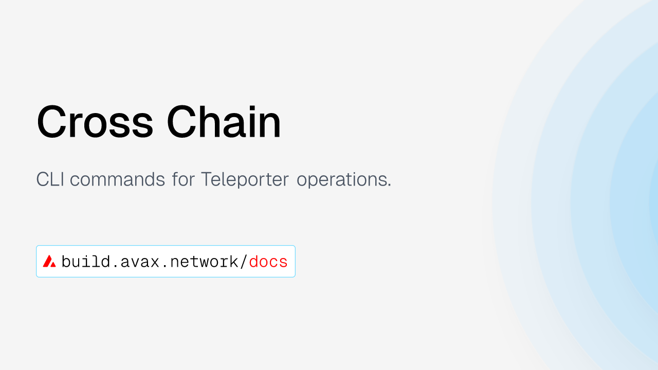 Cross Chain | Avalanche Builder Hub